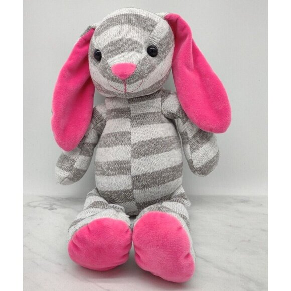 Kellytoy | Toys | Kellytoy Striped Knit Bunny Rabbit Plush Stuffed ...